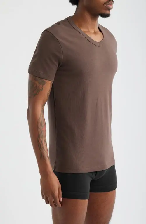 TOM FORD Cotton Jersey V-neck T-shirt - Nude Brown