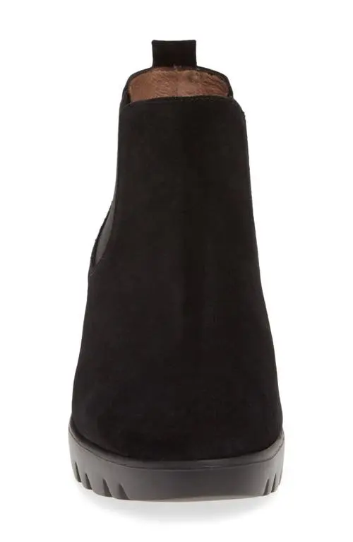 WONDERS Slip-on Chelsea Boot - Black Suede