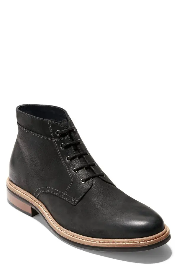 Cole Haan Franklin Grand Waterproof Plain Toe Boot In Black  display picture 2