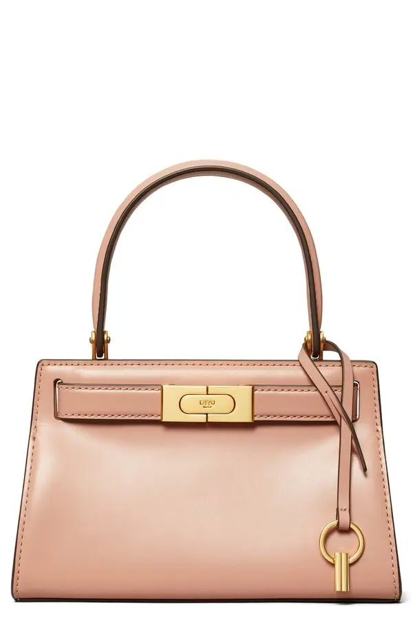 Tory Burch Mini Lee Radziwill Leather Bagpurple