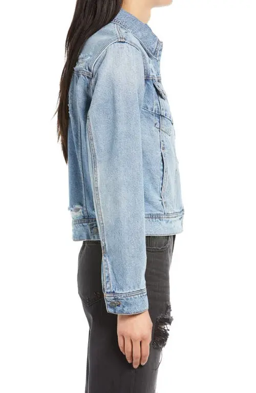 HIDDEN JEANS Fitted Denim Trucker Jacket