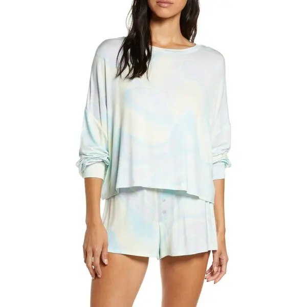 Honeydew Intimates Intimates All American Long Sleeve Shortie Pajamas - Iridescent