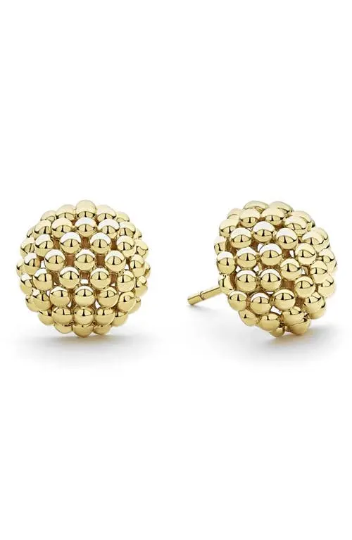 Lagos Caviar Lattice Stud Earrings