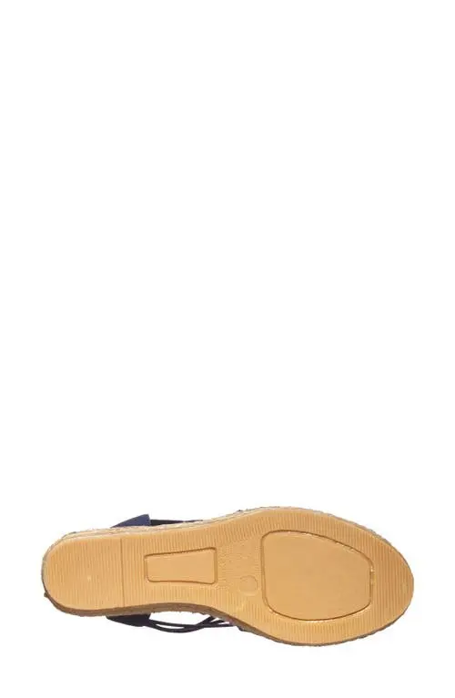 TONI PONS Nuria Suede Espadrille Sandal - Navy