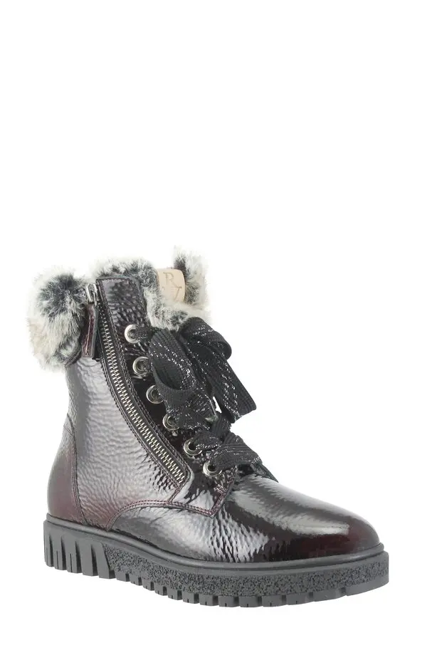 Ron White Isla Waterproof Crinkled Boot With Faux Fur Lining