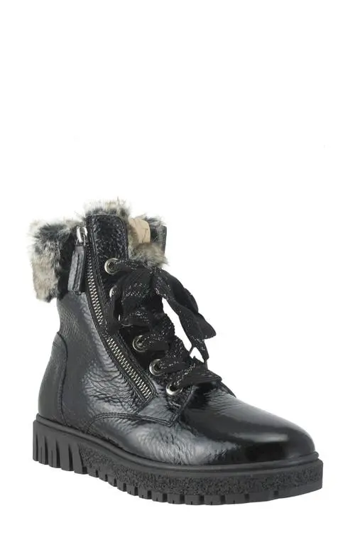 Ron White Isla Waterproof Crinkled Boot With Faux Fur Lining - Onyx
