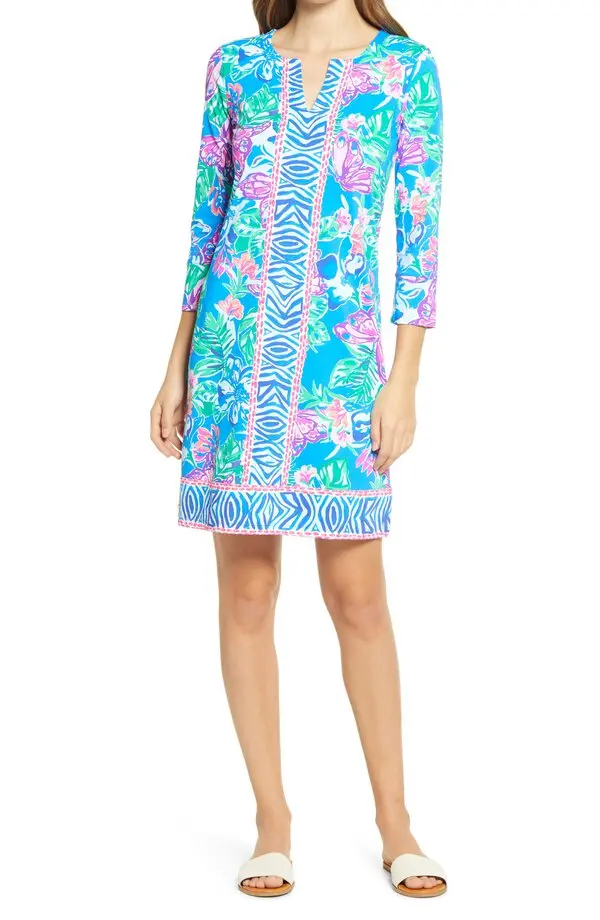 Lilly Pulitzer Lilly Pulitzer Nadine Floral Upf 50+ Shift Dress