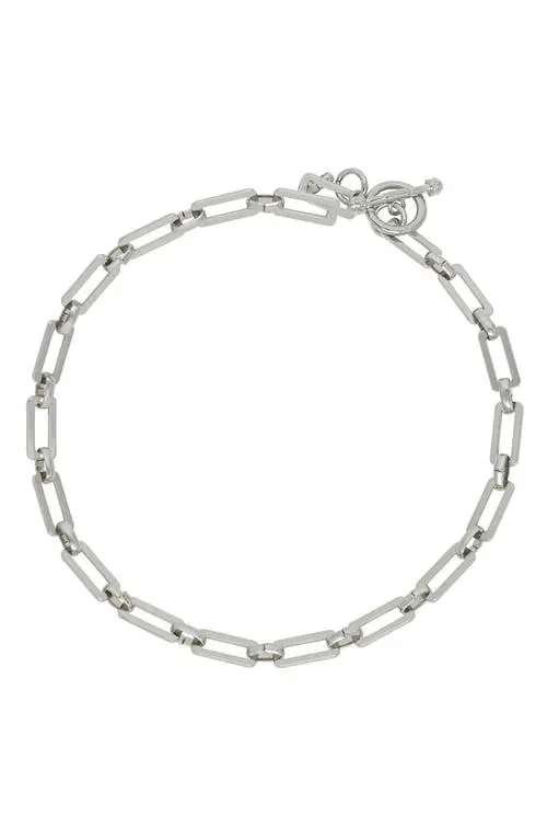 Ettika Rectangle Chain Necklace - Silver