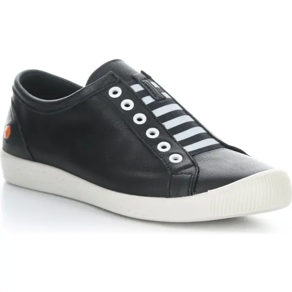Fly London Irit Slip-on Low Top Sneaker - Black Smooth Leather