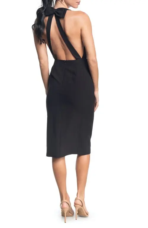 Dress The Population Emme Back Bow Sheath Cocktail Dress In Black - 40% Off  | Editorialist