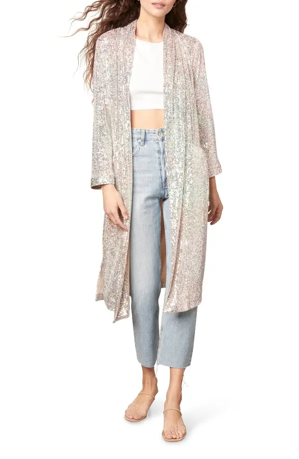 Steve Madden Bb Dakota Glitter Bomb Duster Coat