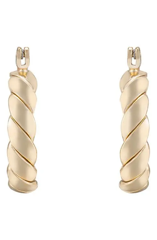 Ettika Textured Huggie Hoop Earrings