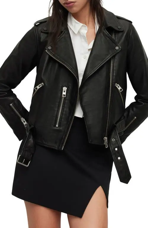 ALLSAINTS Balfern Leather Biker Jacket - Black