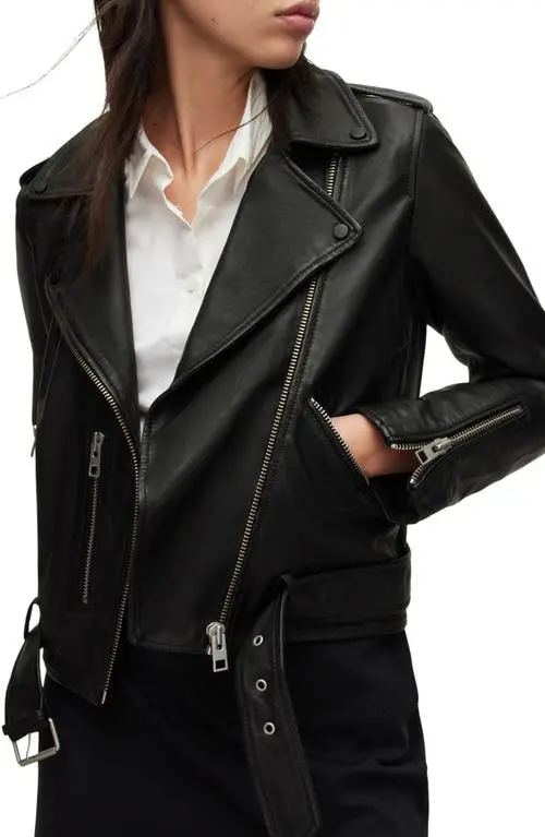 ALLSAINTS Balfern Leather Biker Jacket - Black