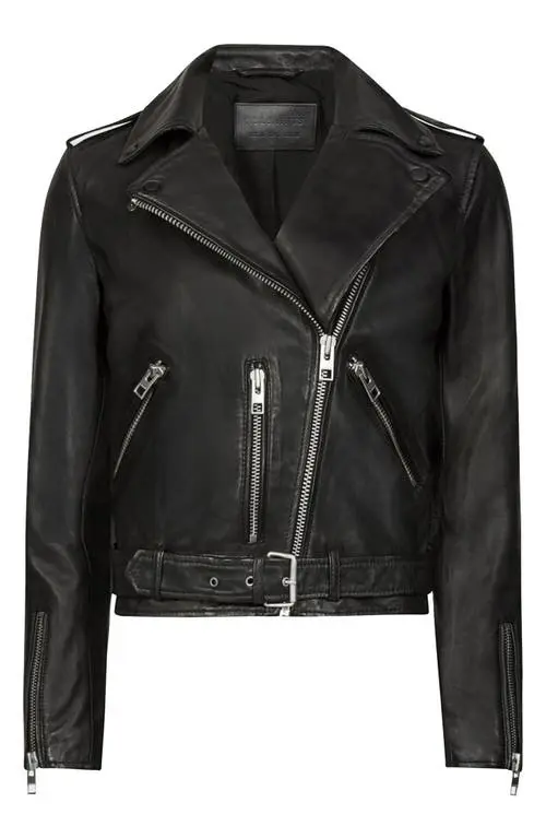 ALLSAINTS Balfern Leather Biker Jacket - Black