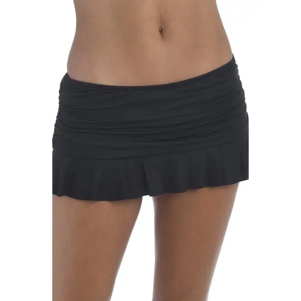 La Blanca Skirted Bikini Bottom - Black