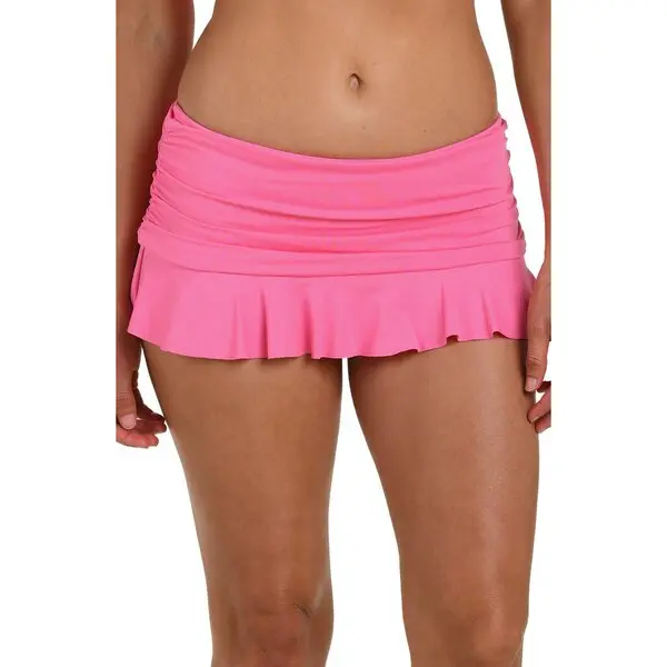 La Blanca Skirted Bikini Bottom - Rose Pink