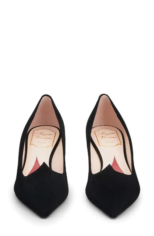 ROGER VIVIER I Love Vivier" Pointed Toe Pumps - Black