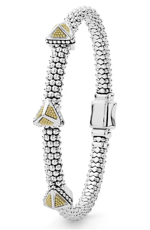 Lagos Ksl Three Pyramid Station Rope Bracelet