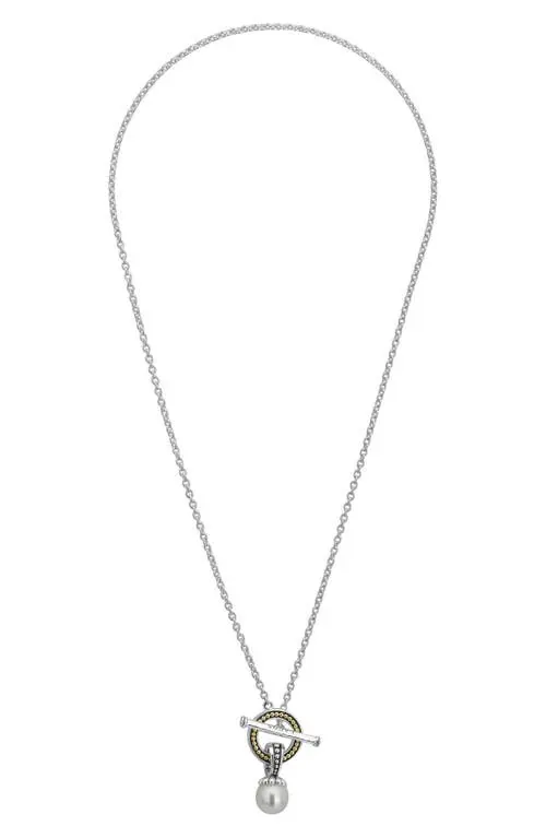 Lagos Luna Pearl Toggle Pendant Necklace