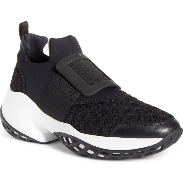 ROGER VIVIER Viv Run Slip-on Sneakers - Black