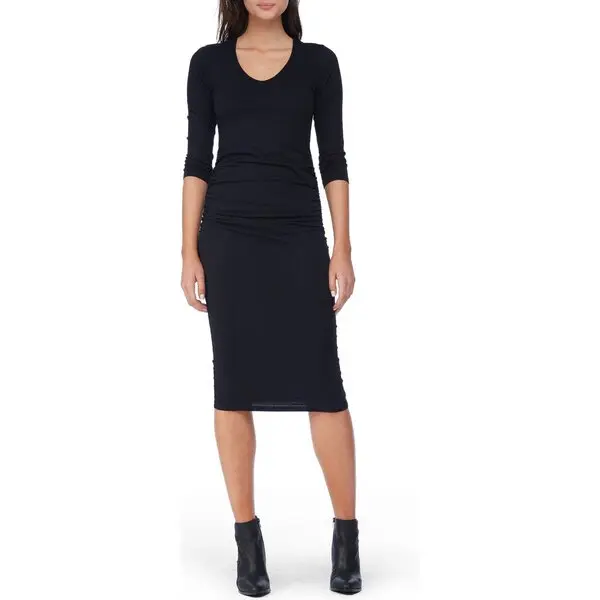 Michael Stars Ruched Midi Dress