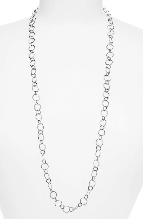 Armenta New World Hammered Chain Necklace - Silver