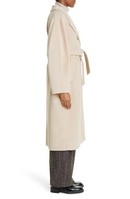 Max Mara Madame Double-breasted Wool And Cashmere Belted Coat - Sand