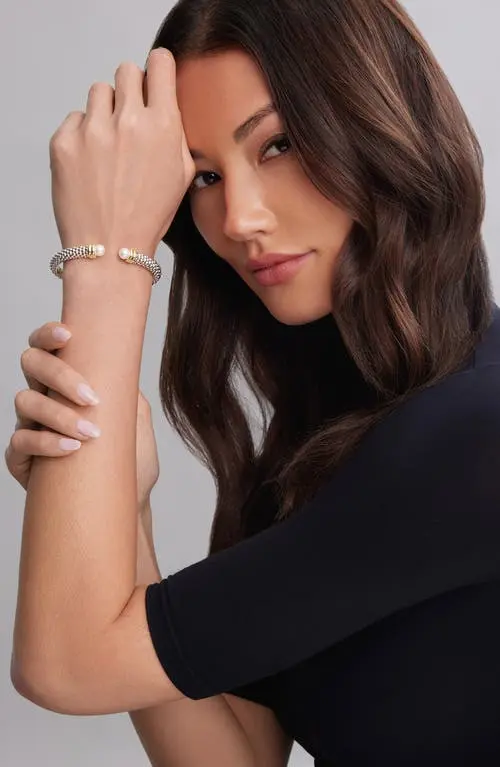 Lagos Luna Pearl Cuff Bracelet - Silver/pearl