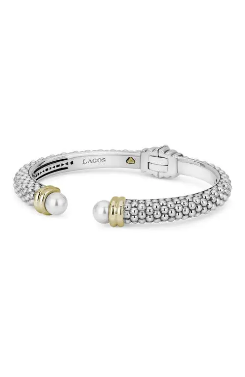 Lagos Luna Pearl Cuff Bracelet - Silver/pearl