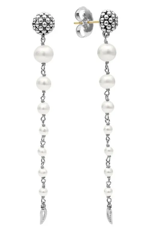 Lagos Luna Drop Earrings - Pearl