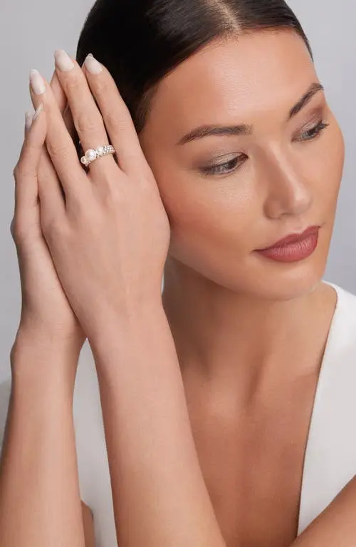 Lagos Luna Pearl Caviar Band Ring
