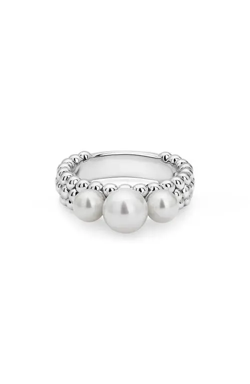 Lagos Luna Pearl Caviar Band Ring