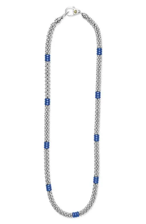 Lagos Blue Caviar Ceramic Collar Necklace - Ultramarine