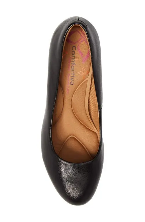 COMFORTIVA Amora Pump - Black Leather