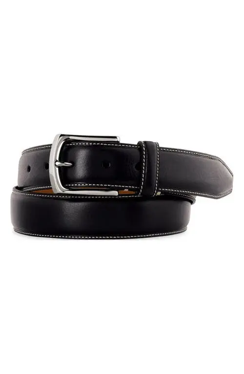 Johnston & Murphy Calfskin Leather Belt - Black