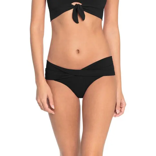 Robin Piccone Ava Twist Hipster Bikini Bottom - Black
