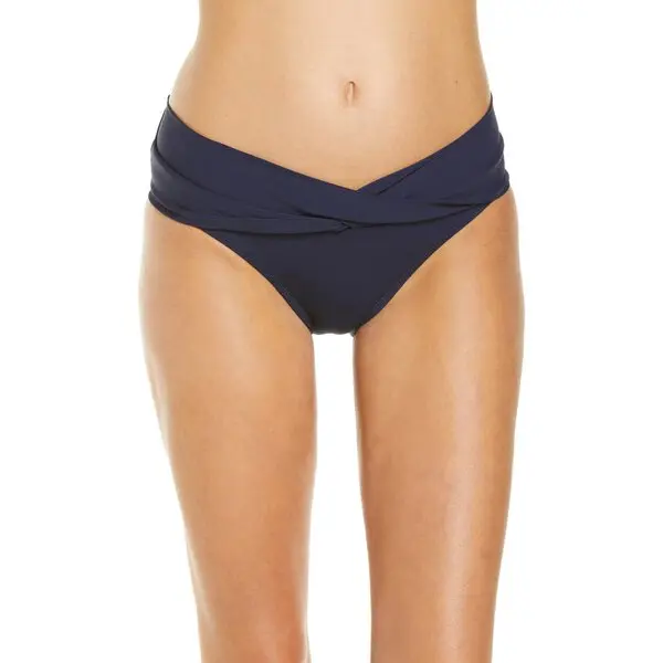 Robin Piccone Ava Twist Hipster Bikini Bottom - Navy