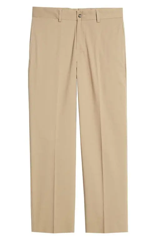 Berle Charleston S Flat Front Stretch Canvas Pants - Khaki