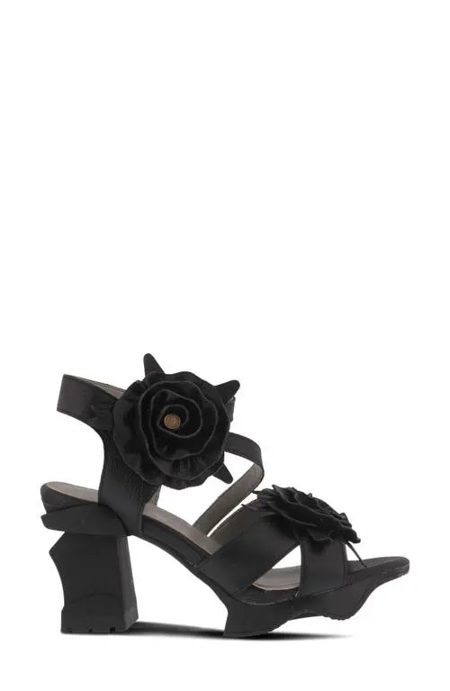 SPRING STEP SHOES Shelly Sandal - Black Leather