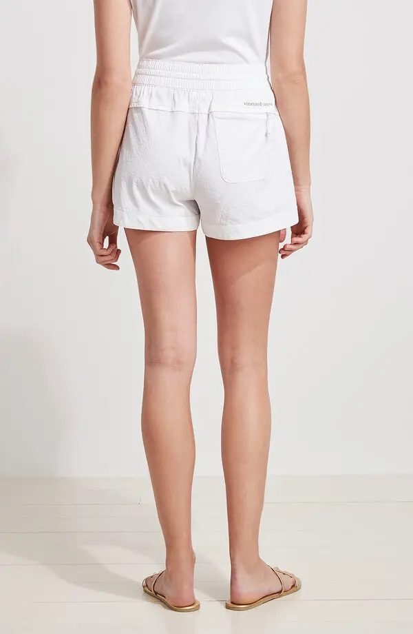 Vineyard Vines Harbor Seersucker Shorts - White Cap