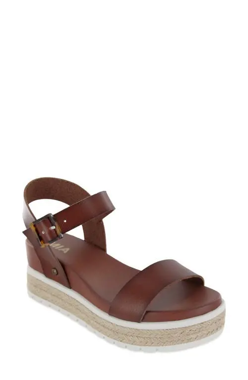 Mia Kiera Espadrille Platform Sandal - Cognac