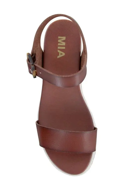 Mia Kiera Espadrille Platform Sandal - Cognac