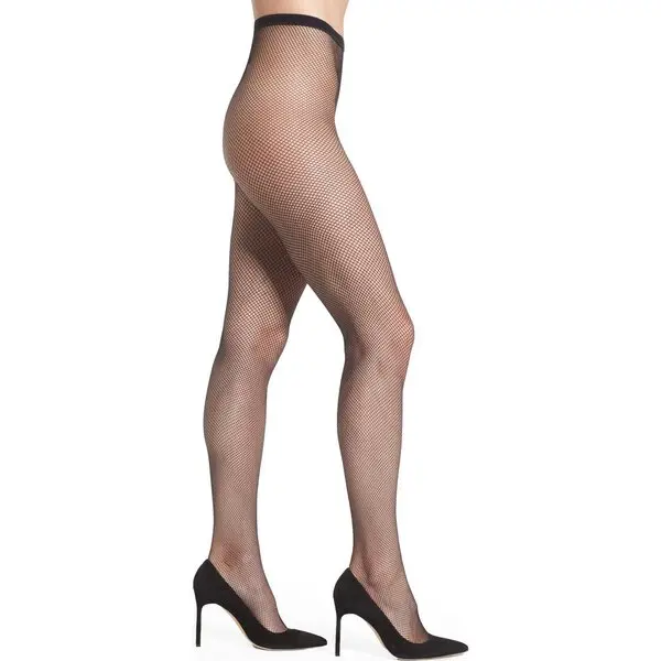 Oroblu Tricot Fishnet Tights - Black