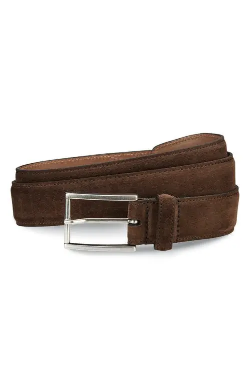 Allen Edmonds Suede Avenue Leather Belt - Brown Suede