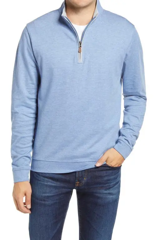 Johnnie-o Sully Quarter Zip Pullover - Laguna Blue