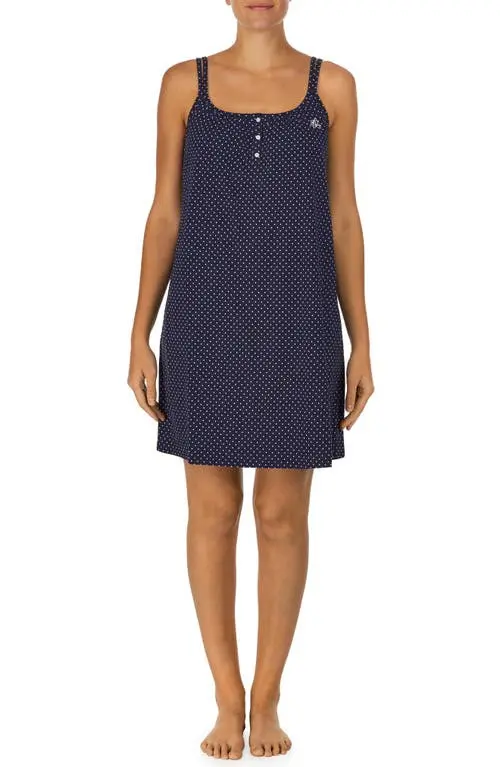 Ralph Lauren Double Strap Nightgown - Navy