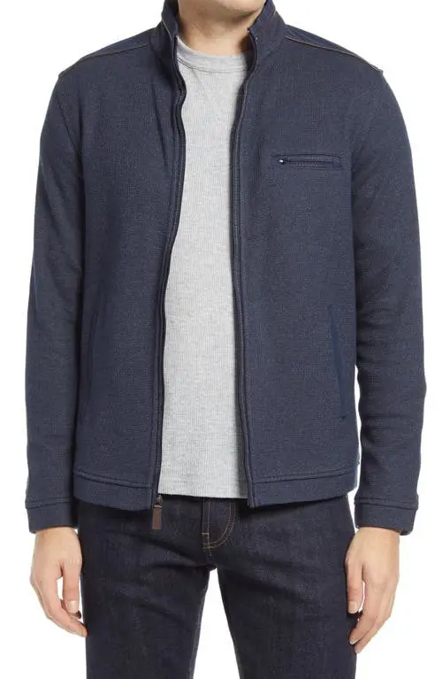 Johnston & Murphy Mélange Knit Zip-up Jacket