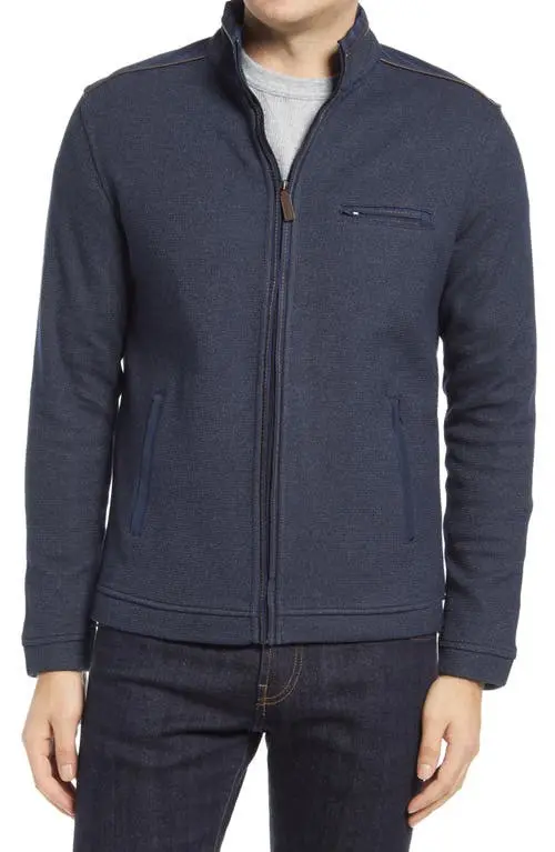 Johnston & Murphy Mélange Knit Zip-up Jacket