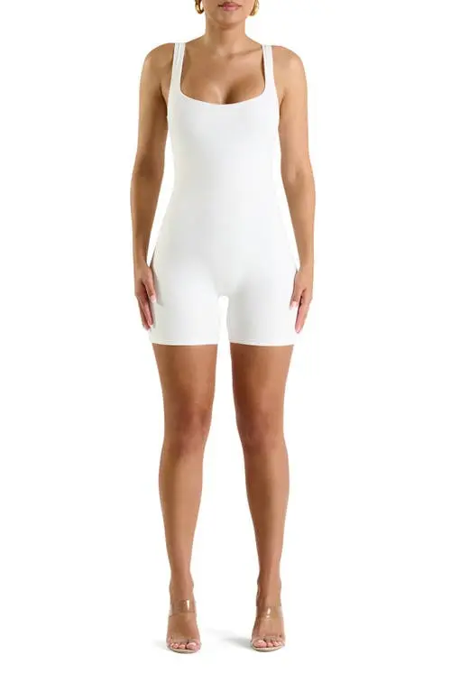 Naked Wardrobe The Nw Sporty Romper - White
